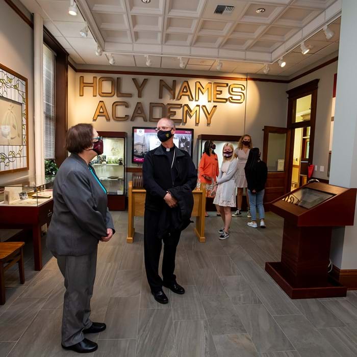 Archbishop Etienne Visits HNA Holy Names Academy | Seattle All Girls ...